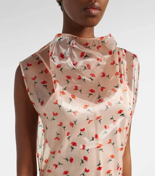 JIL SANDER Floral Midi Dress