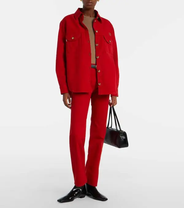 BLAZÉ MILANO Berber Denim Overshirt - Red