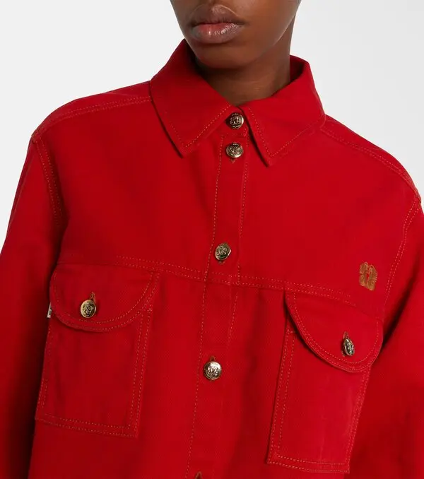 BLAZÉ MILANO Berber Denim Overshirt - Red