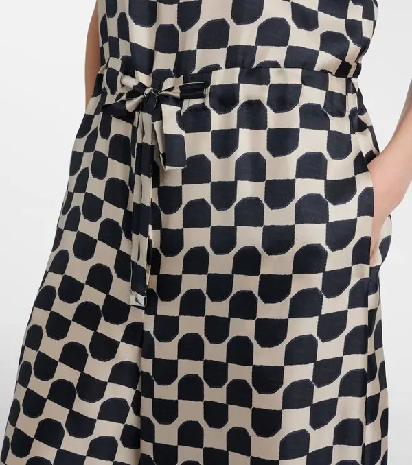 Max Mara Ronchi Printed Silk Jumpsuit