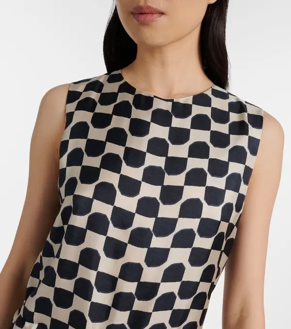 Max Mara Ronchi Printed Silk Jumpsuit
