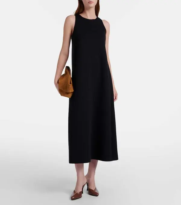 Max Mara Eremi Cotton-blend Jersey Midi Dress