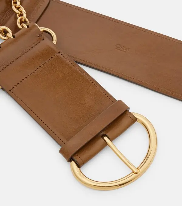 Chloé Camera Chain Leather Belt