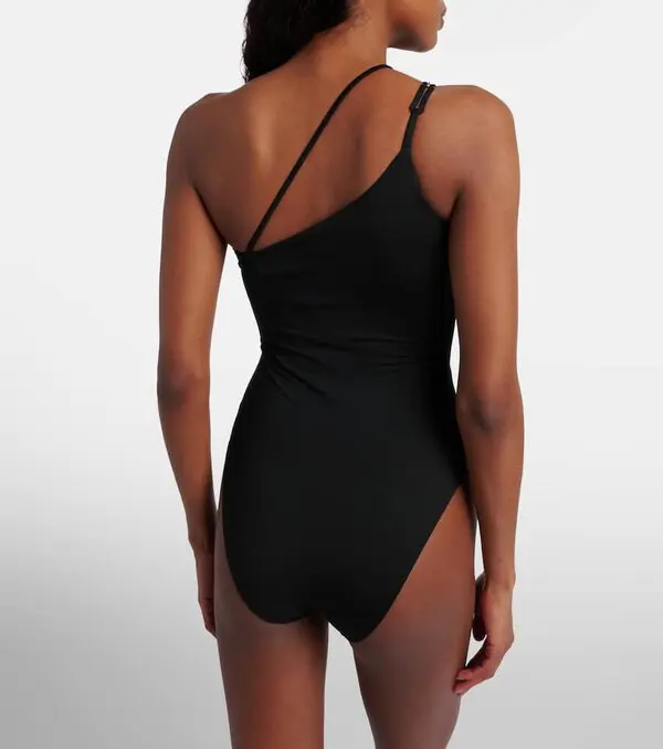 Max Mara Cappa One-shoulder Swimsuit - Black