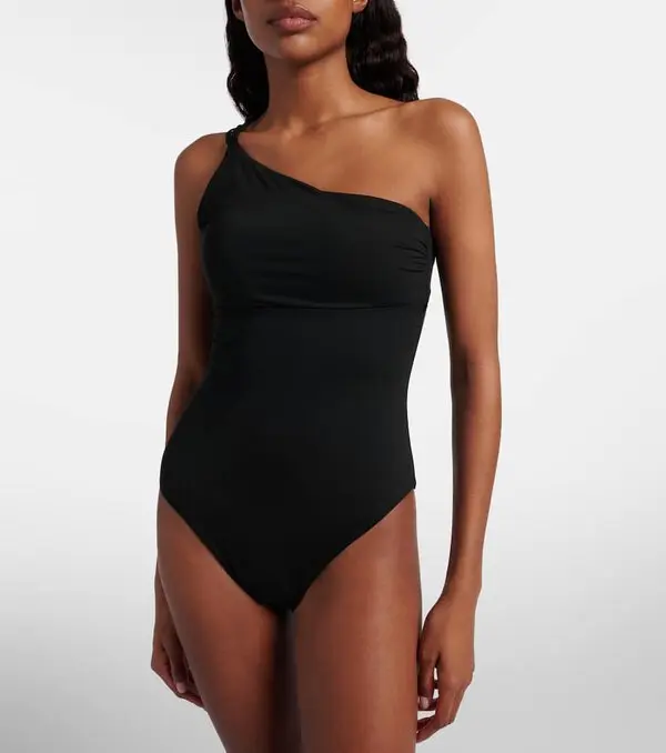 Max Mara Cappa One-shoulder Swimsuit - Black
