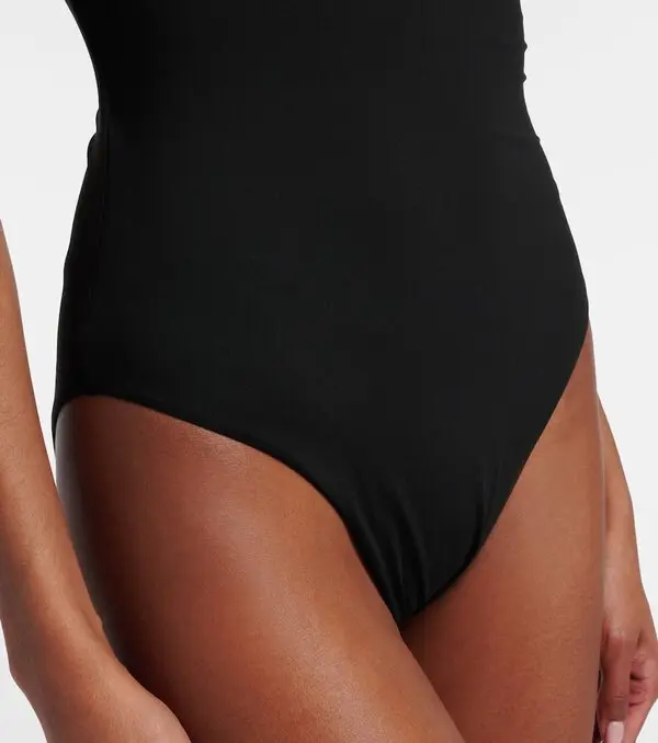 Max Mara Cappa One-shoulder Swimsuit - Black
