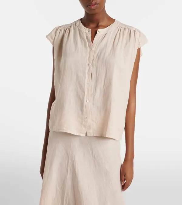Velvet By Graham & Spencer Janey Linen Shirt