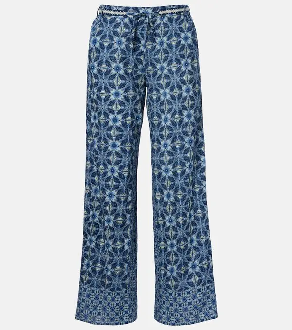 Velvet By Graham & Spencer Kendra Printed Wide-leg Pants