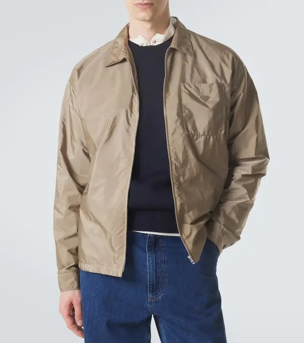 Prada Re-nylon Zip-up Shirt