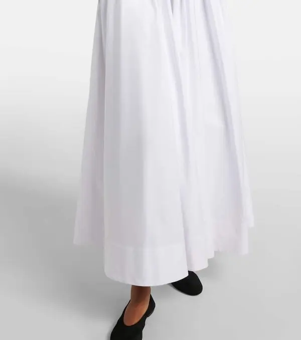 Sportmax Cotton Canvas Midi Dress - White