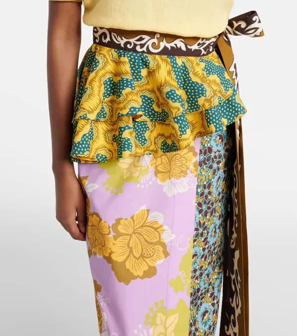 ALEMAIS Arnie Printed Cotton Wrap Skirt