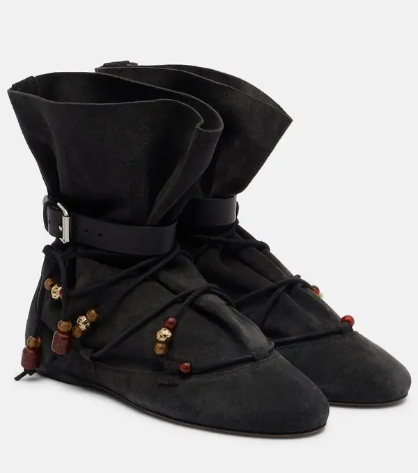 Isabel Marant Étoile Letiz Suede Ankle Boots - Black
