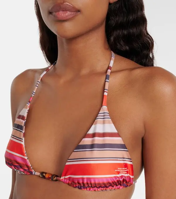 Faithfull The Brand Leone Striped Bikini Top - Multicoloured