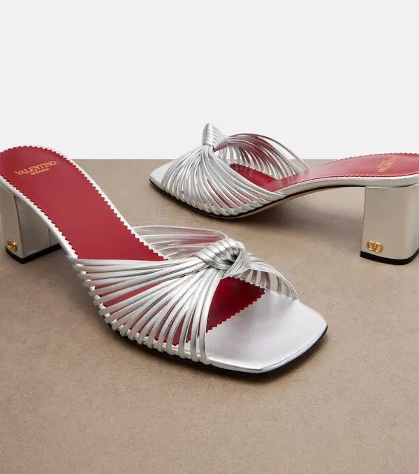 Valentino Garavani Annet Metallic Leather Sandals