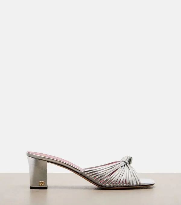 Valentino Garavani Annet Metallic Leather Sandals
