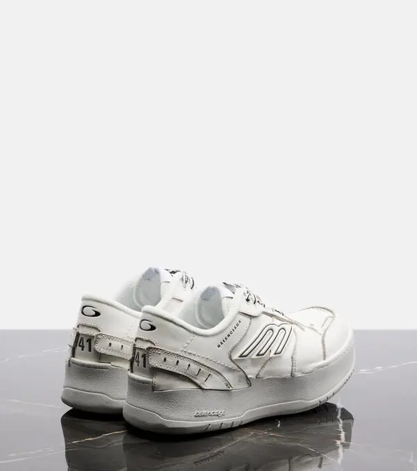 Balenciaga Hamptons" Leather Platform Sneakers