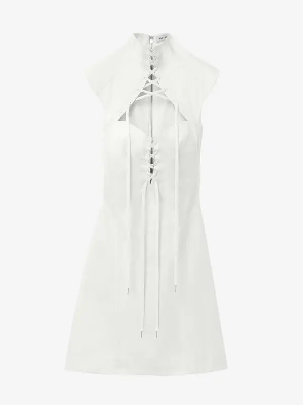 Alexander McQueen Cut-out Corset Mini Dress - Ivory