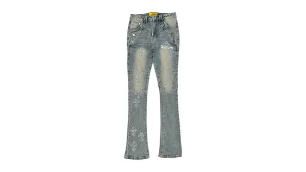 GUAPI Faded Cross Denim Jeans - Vintage Grey