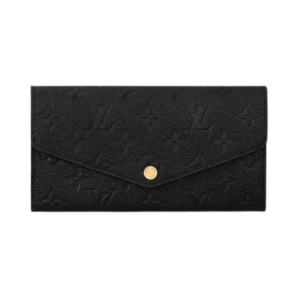 LOUIS VUITTON Sarah Wallet Monogram Embossed Empreinte Cowhide Leather - Black