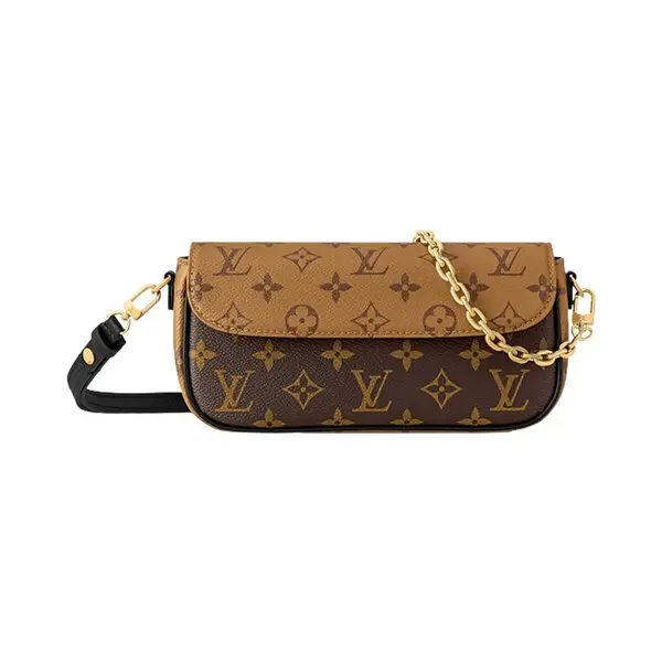 LOUIS VUITTON Wallet On Chain Ivy Monogram Reverse Canvas - Brown