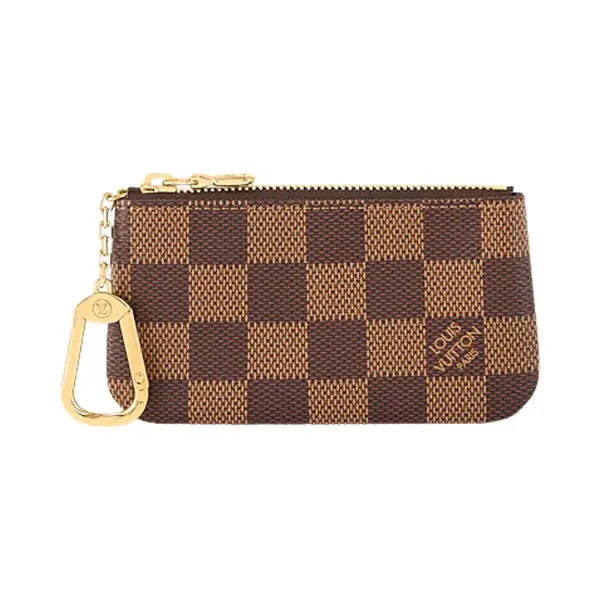 LOUIS VUITTON Key Pouch Damier Ebene Canvas - Brown