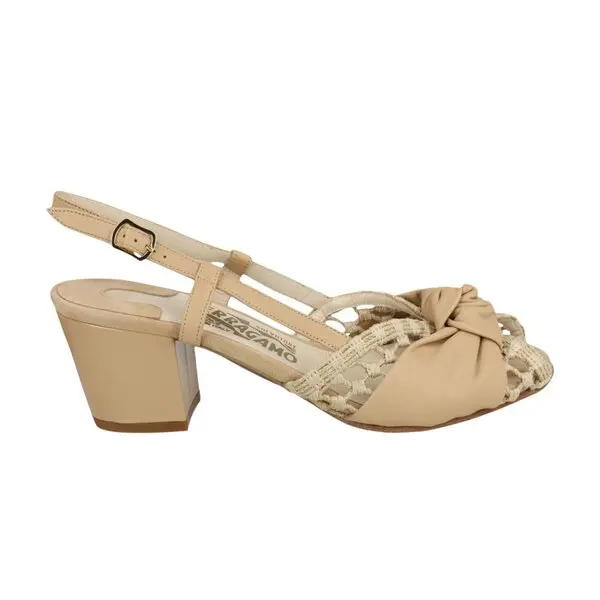 FERRAGAMO Wmns Maffei Slingback Sandal - Gold