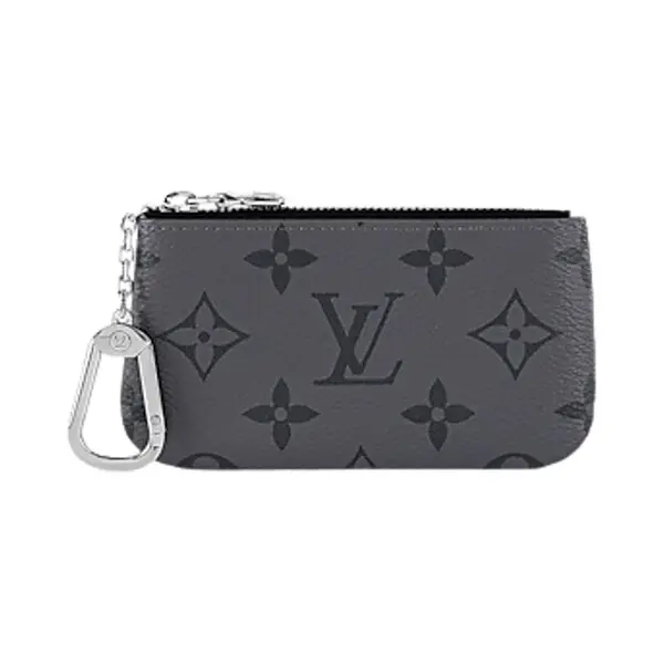 LOUIS VUITTON Key Pouch Monogram Eclipse Reverse Canvas - Grey
