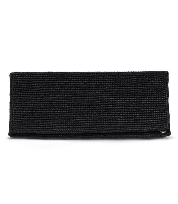 DÔEN Muriel Raffia Clutch - Black Raffia