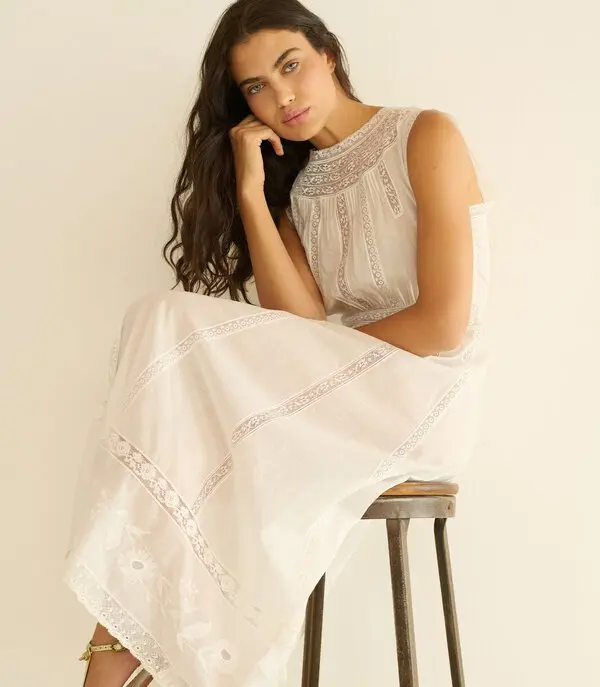 DÔEN Liviana Midi Dress - Salt
