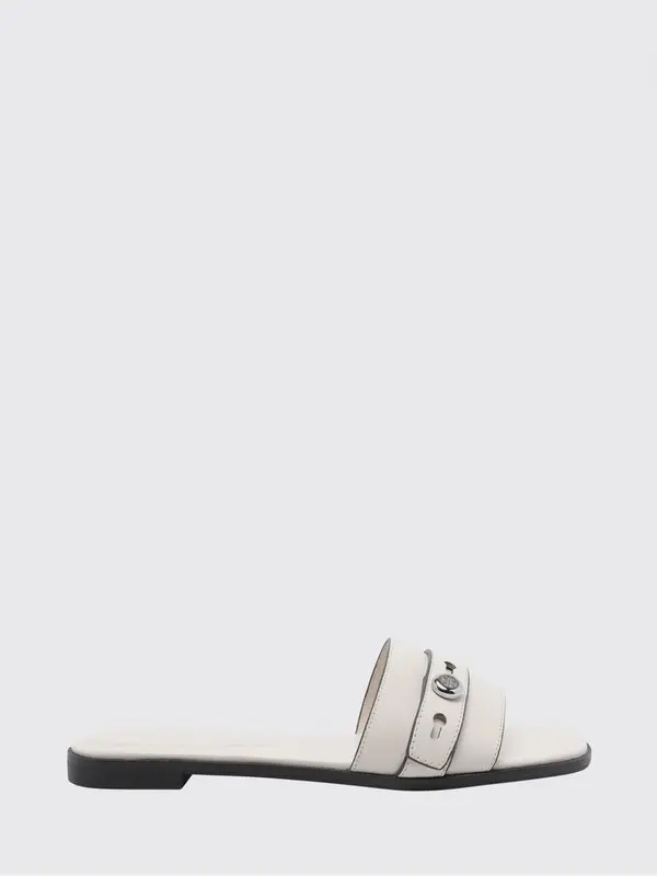 Tory Burch Romy Leather Mules - Beige