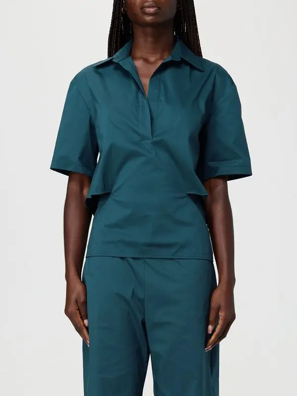 Liviana Conti Cropped Shirt - Blue