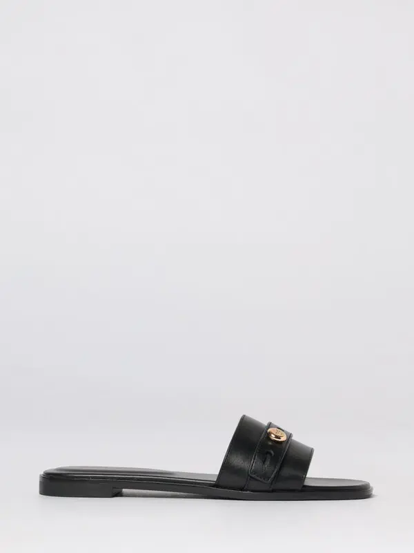 Tory Burch Romy Leather Slides - Black