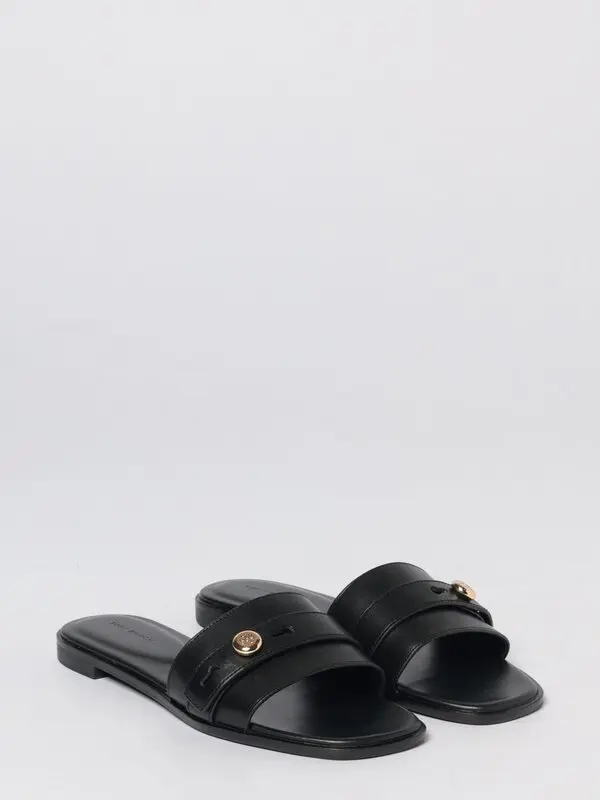 Tory Burch Romy Leather Slides - Black