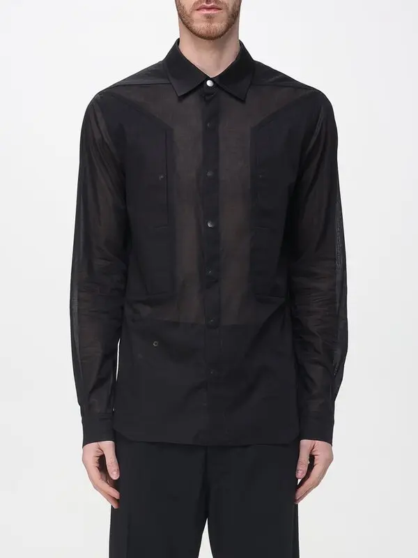 Rick Owens Cotton Shirt - Black