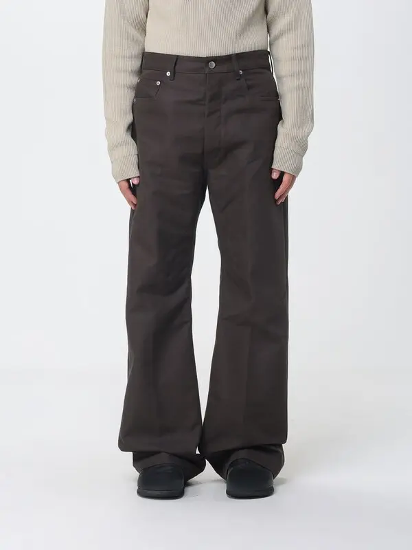 Rick Owens Cotton Wide Leg Jeans - Dust