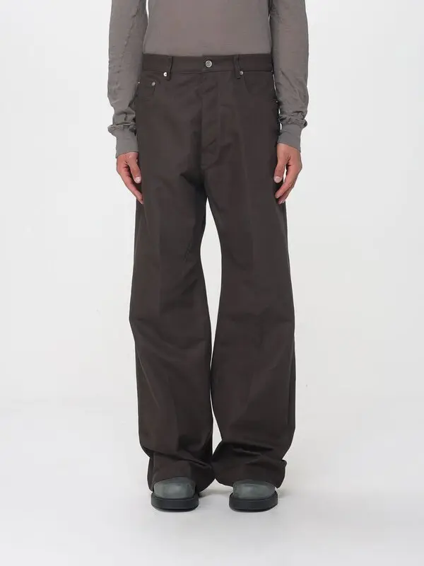 Rick Owens Cotton Wide Leg Jeans - Grey