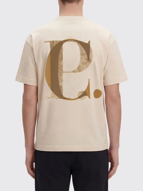C.P. COMPANY Cotton T-shirt With Logo - Beige