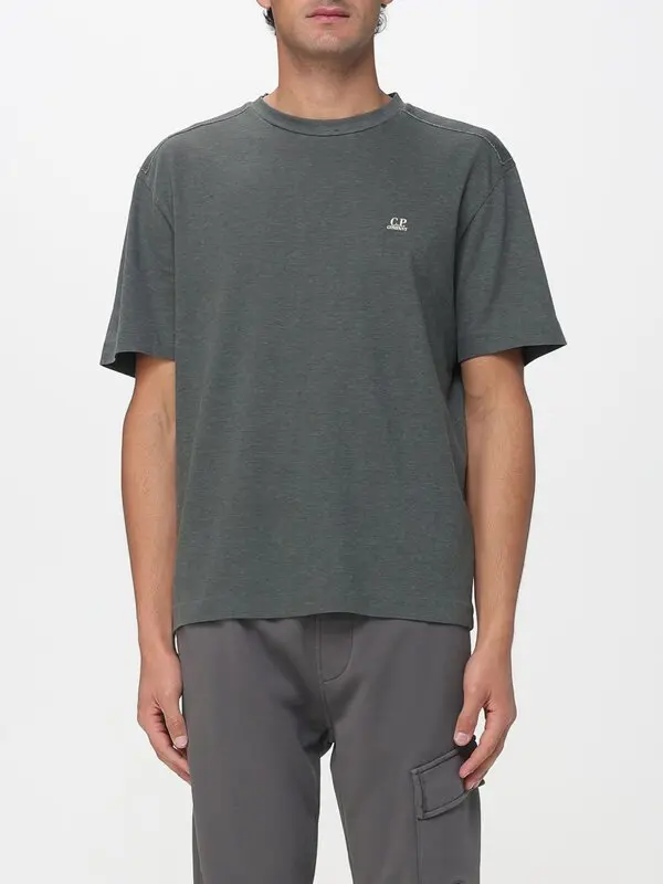 C.P. COMPANY Cotton T-shirt With Logo - Grey