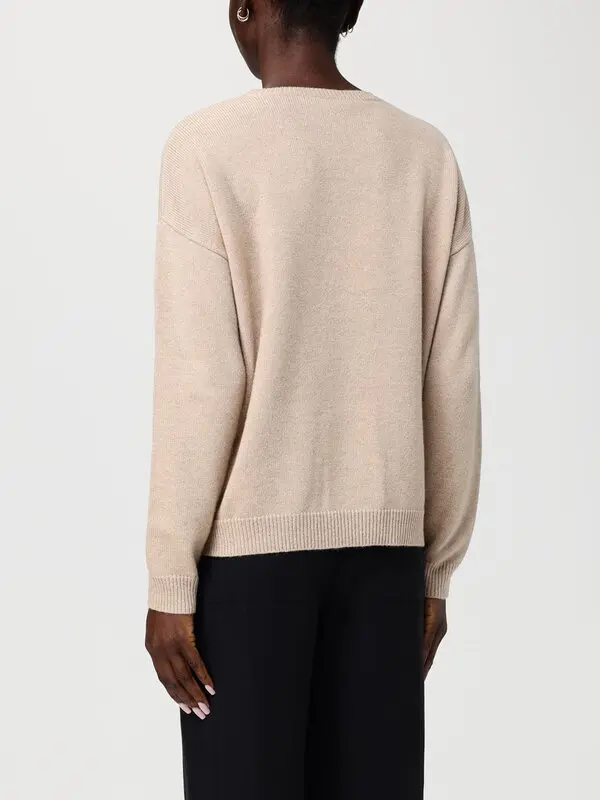 Max Mara Wool And Cashmere Sweater With Sequined Monogram