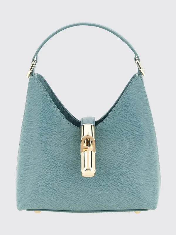 Furla Mini Bag With Gold Tone Clasp - Blue