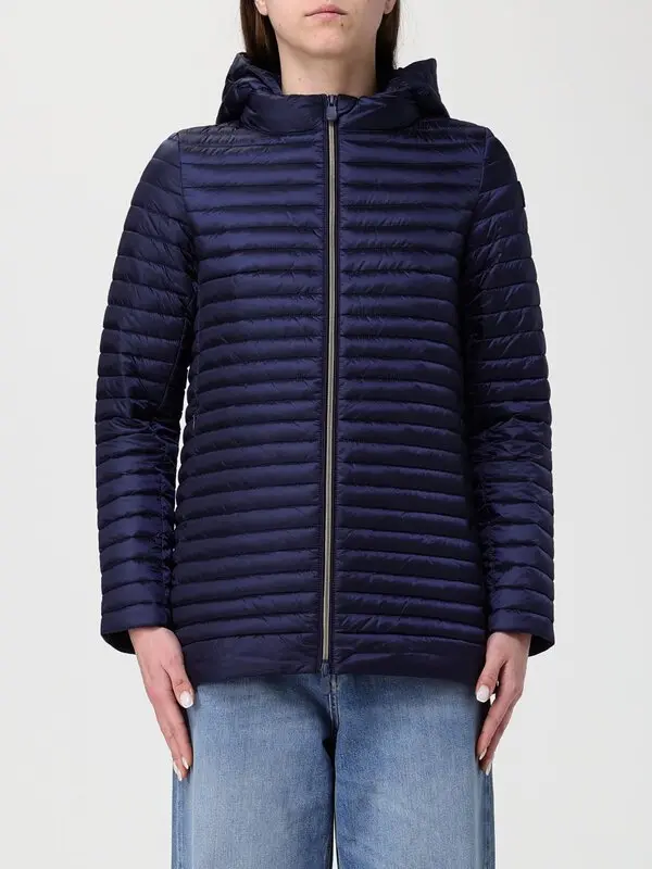 SAVE THE DUCK Hooded Nylon Puffer Jacket - Blue