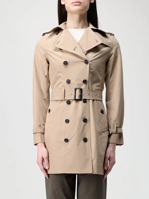 SAVE THE DUCK Double-breasted Trench Coat - Camel