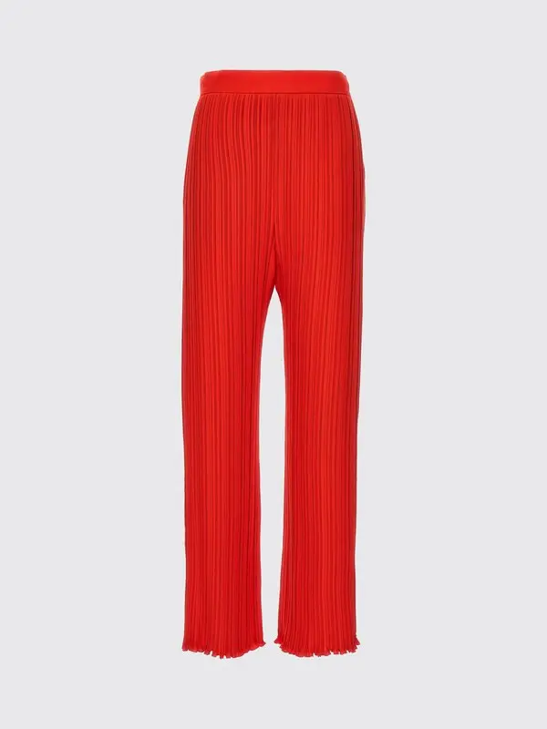LANVIN Ribbed Wide Leg Trousers - Red