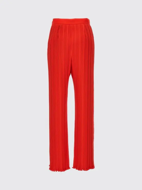 LANVIN Ribbed Wide Leg Trousers - Red