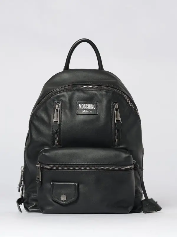 Moschino Leather Backpack - Black