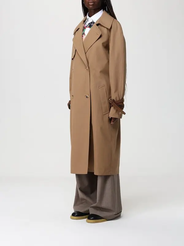 Moschino Double-breasted Cotton Blend Trench Coat