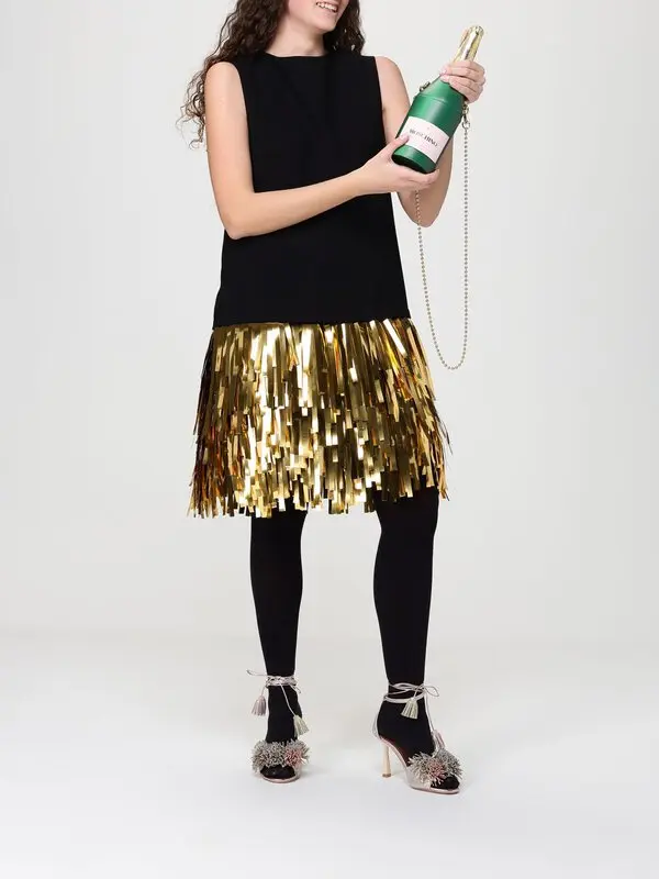 Moschino Sleeveless Midi Dress With Fringe