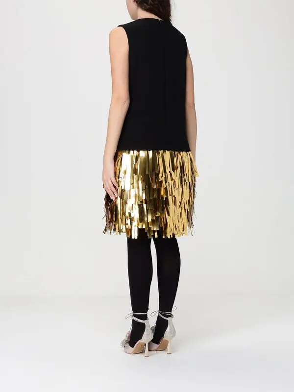 Moschino Sleeveless Midi Dress With Fringe