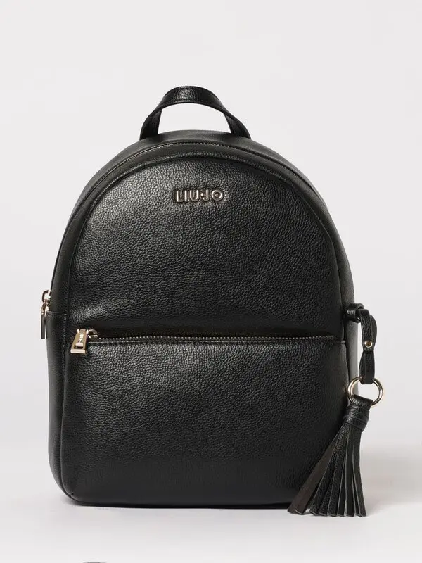 Liu Jo Grained Faux Leather Backpack - Black