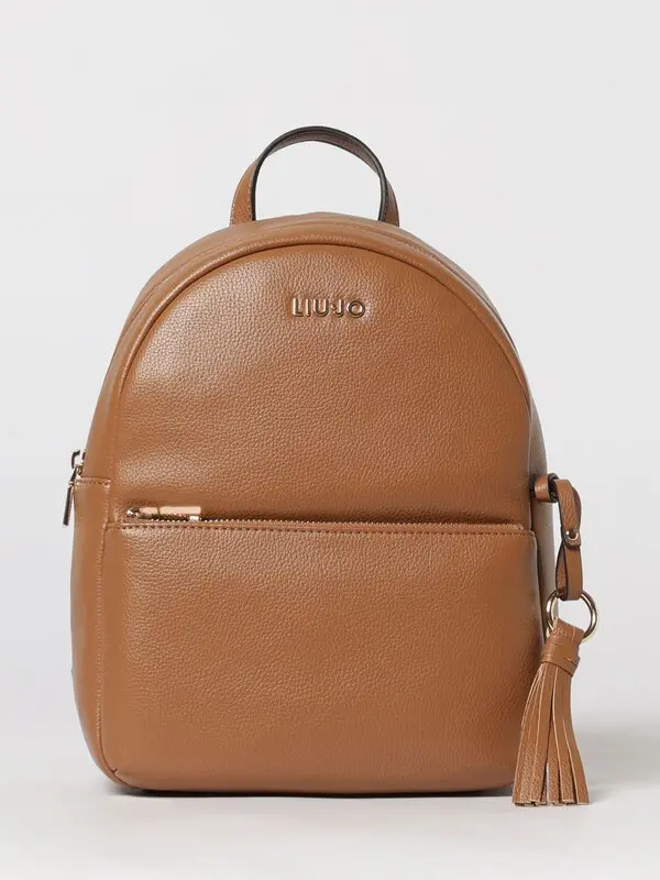 Liu Jo Grained Faux Leather Backpack - Brown